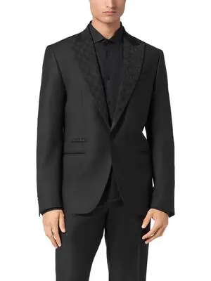 Philipp Plein Monogram-pattern Blazer - Black