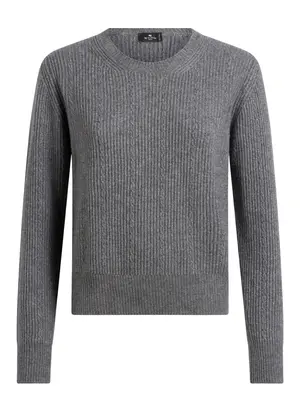 Etro Ribbed Knit Jumper - Grey