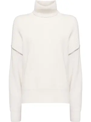 N.peal Roll Neck Jumper - Neutrals