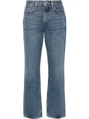 AGOLDE Valen Cropped Straight Leg Jeans - Blue