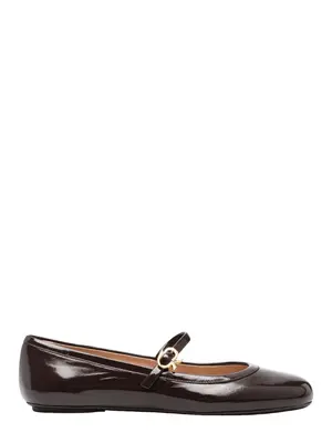 GIANVITO ROSSI Leather Ballet Flats - Brown