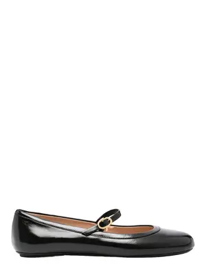 GIANVITO ROSSI Leather Ballet Flats - Black