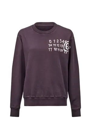 MAISON MARGIELA Numbers-print Sweatshirt - Purple
