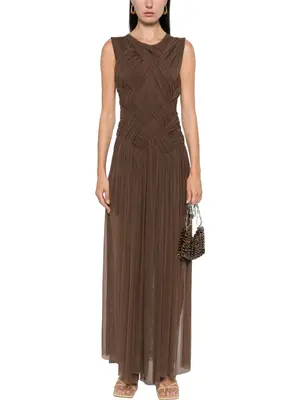 ATU BODY COUTURE Braided Maxi Dress - Brown