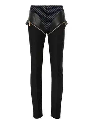 MITILIANE COUTURE Panelled Zipped Trousers - Black
