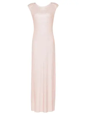 MITILIANE COUTURE Rhinestone-embellished Maxi Dress - Pink