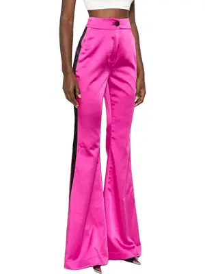 MITILIANE COUTURE MITILIANE COUTURE Side-Appliqué Flared Trousers