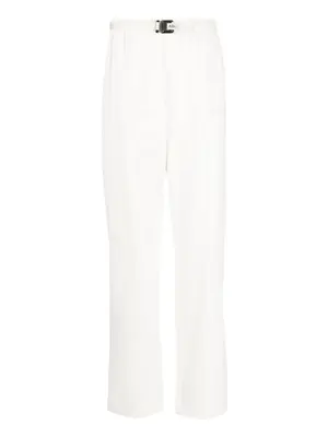 ADVISORY BOARD CRYSTALS Logo-embroidered Work Trousers - White
