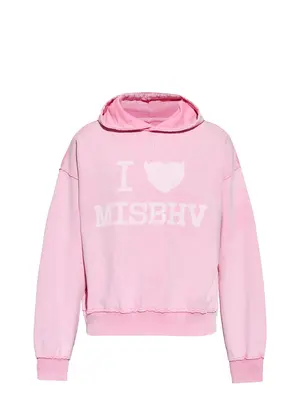 MISBHV Logo-print Cotton Hoodie - Pink