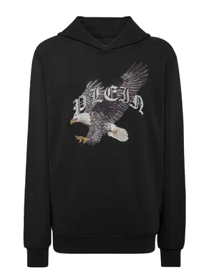 Philipp Plein Eagle-print Hoodie - Black