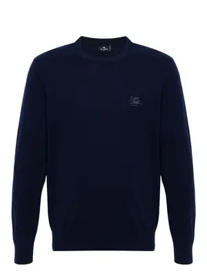 Etro Pegaso-motif Sweater - Blue