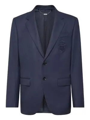 BILLIONAIRE Embroidered Logo Blazer - Blue