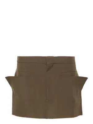 Rick Owens Cut-off Mini Skirt - Green