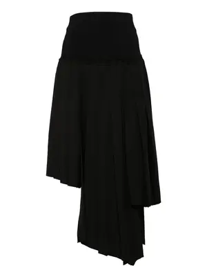 Rokh Pleated Midi Skirt - Black
