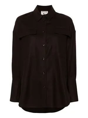 SEMICOUTURE Twill Shirt - Brown