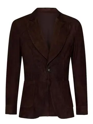FRANZESE COLLECTION Gianni Agnelli-style Single-breasted Blazer - Brown