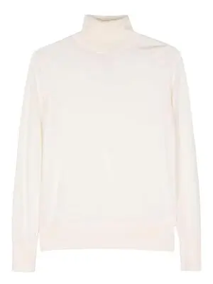 FORTE_FORTE Roll-neck Virgin-wool Jumper - White