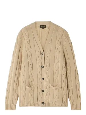 Loro Piana Napier Cable-knit Cashmere Cardigan - Neutrals