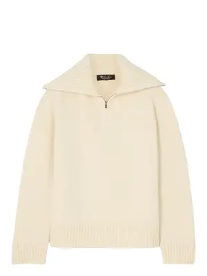 Loro Piana Cashmere Half-zip Pullover - Cream