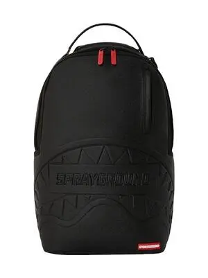 SPRAYGROUND Shark Smash Logo Dlxs Embossed Backpack - Black/grey