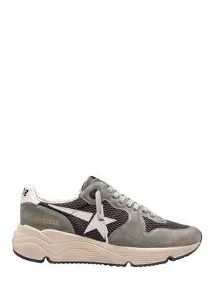 Golden Goose Suede And Mesh Sneakers - Green