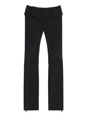 MUGLER Zipped Scuba Pants - Black