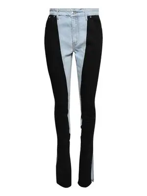 MUGLER Bi-color Skinny Jeans - Black