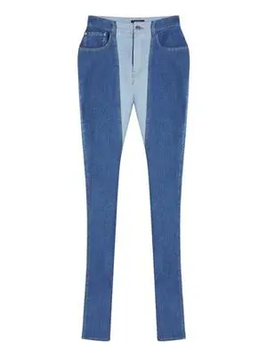 MUGLER Bi-color Skinny Jeans - Indigo
