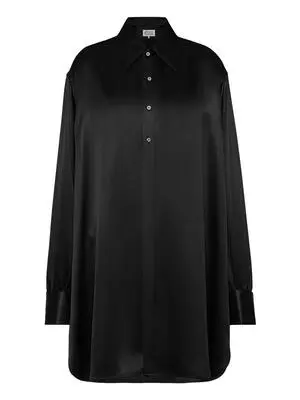 MAISON MARGIELA Long Silk Shirt Black Black