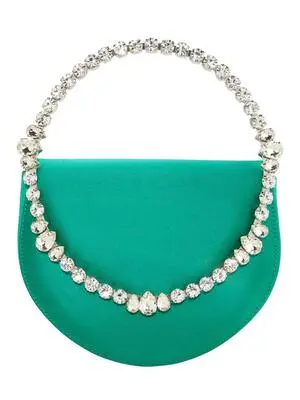 L’ALINGI Eternity Embellished Satin Clutch - Emerald