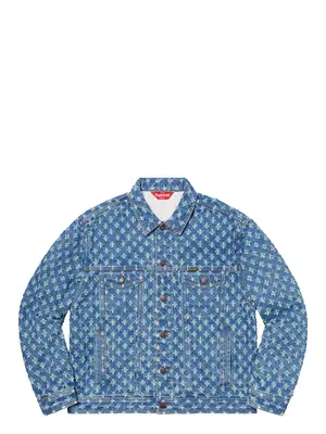Supreme Hole Punch Denim Trucker Jacket - Blue