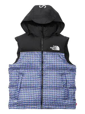 Supreme X The North Face Studded Nuptse Vest - Blue