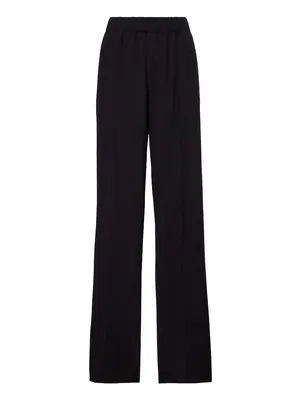 Dolce & Gabbana Wool Straight Leg Trousers - Black