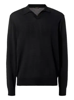 Rubinacci Amalfi Cotton Polo Shirt - Black