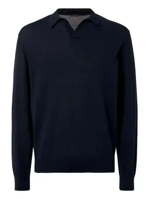 Rubinacci Amalfi Cotton Polo Shirt Blue