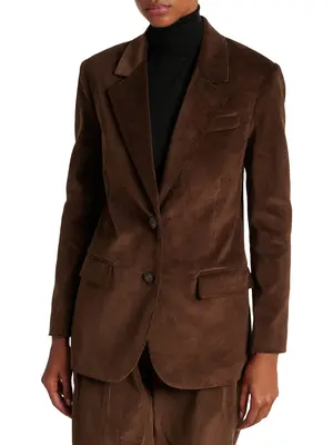 Altuzarra Jules Cotton Corduroy Blazer - Brown