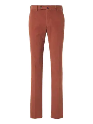 SLOWEAR Incotex Cotton Corduroy Straight Trousers - Brown