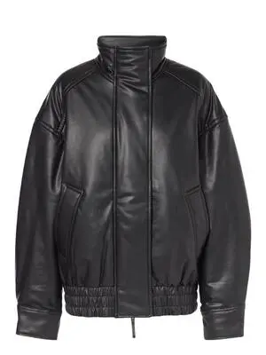 Acne Studios-Faux Leather Bomber Jacket