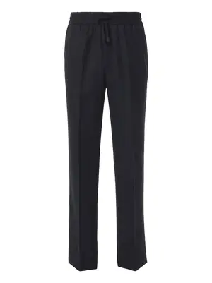 Brioni Asolo Straight Leg Wool Trousers - Blue