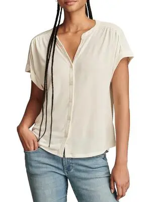 Lucky Brand Lucky Brand Sandwash Button-up Shirt Whisper White
