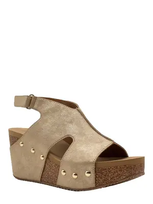 VOLATILE Volatile Beecher Platform Wedge Sandals Champagne