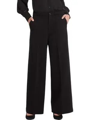 NYDJ Whitney High-waist Wide-leg Trousers - Black