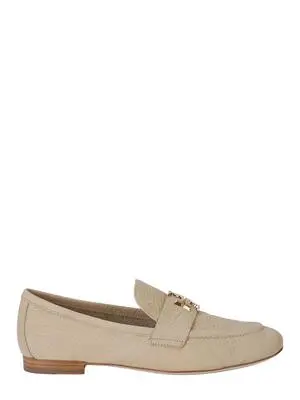 Tory Burch Leather Eleanor Loafer - Beige