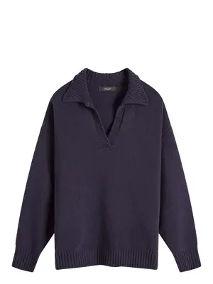 WEEKEND BY MAX MARA Knitted V-neck Jumper - Navy