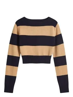 Max Mara Knitted Jumper - Navy Big Stripe