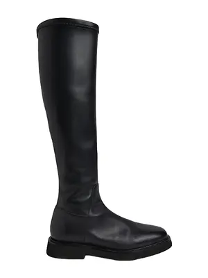 Whistles Knee-high Stretch Leather-blend Boots - Black