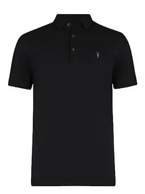 ALLSAINTS Reform Logo-embroidered Cotton-piqué Polo Shirt - Black