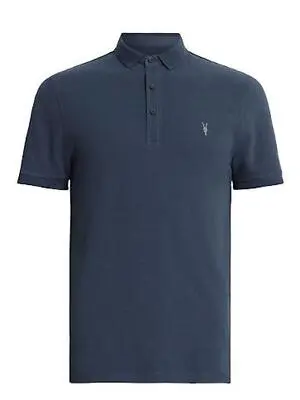 ALLSAINTS Reform Logo-embroidered Cotton-piqué Polo Shirt - Navy Blue