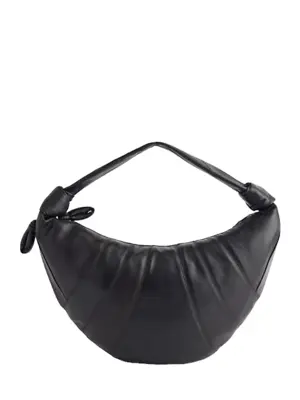 LEMAIRE Lemaire Large Croissant Leather Shoulder Bag Dark Chocolate