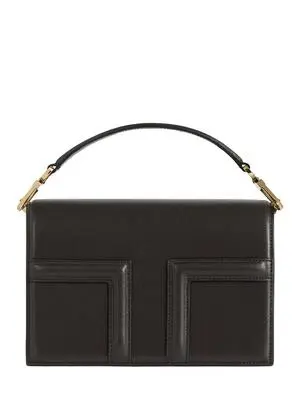 TOTÊME Mini T-Flap Leather Bag Bark